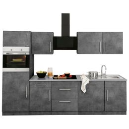 Wiho-Küchen wiho Küchen Küchenzeile Cali, ohne E-Geräte, Breite 280 cm, grau