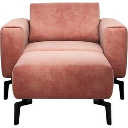 Sensoo Sessel Cosy1 (Spar-Set, bestehend aus Sessel und Hocker), verstellbare Sitzhärte, Sitzposition, Sitzhöhe, rosa