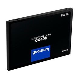 Goodram CX400 interne SSD (256 GB) 2,5" 550 MB/S Lesegeschwindigkeit, 480 MB/S Schreibgeschwindigkeit, Gen. 2, SATA III, schwarz