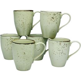 Creatable Becher Kaffeebecher NATURE COLLECTION, Steinzeug, Tassen Set, 6-teilig, beige