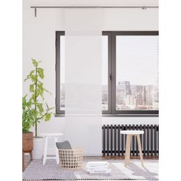Schiebegardine Manhattan, HOMING, Klettband (1 St), transparent, modern, Wohnzimmer, Schlafzimmer, weiß