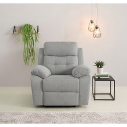 Home Affaire Relaxsessel Lannilis, Sessel mit Schlaffunktion, TV-Sessel für Wohnzimmer, mit manueller und elektrischer Relaxfunktion, grau