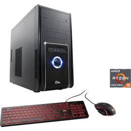 CSL Sprint V28133 PC (AMD Ryzen 5 5600G, Radeon Graphics, 16 GB RAM, 1000 GB SSD, Luftkühlung), schwarz