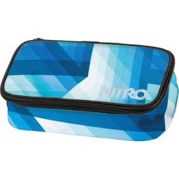 Nitro Federtasche Pencil Case XL, Federmäppchen, Schlampermäppchen, Faulenzer Box, Stifte Etui, blau|schwarz|weiß