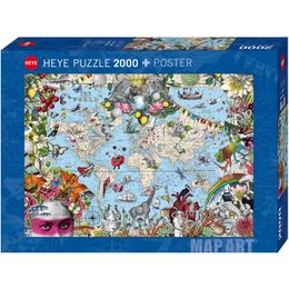 Heye Puzzle Quirky World, 2000 Puzzleteile, Made in Europe, bunt