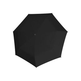 Doppler® Taschenregenschirm Fiber Fun uni, schwarz, schwarz
