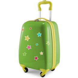 Hauptstadtkoffer Kinderkoffer For Kids, Sterne, 4 Rollen, Kinderreisegepäck Handgepäck-Koffer Kinder-Trolley, grün