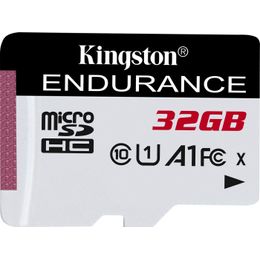 Kingston HIGH-ENDURANCE microSD 32GB Speicherkarte (32 GB, UHS-I Class 10, 95 MB/s Lesegeschwindigkeit), schwarz|weiß