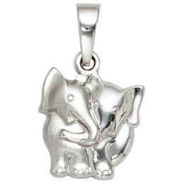 Jobo Kettenanhänger Anhänger Elefant, 925 Silber, silberfarben