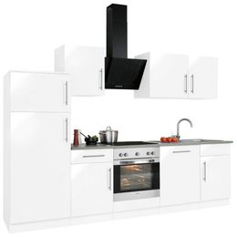Wiho-Küchen wiho Küchen Küchenzeile Cali, mit E-Geräten, Breite 280 cm, grau|weiß