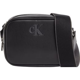 Calvin Klein Jeans Mini Bag SLEEK CAMERA BAG18 SOLID, kleine Umhängetasche Handtasche Damen Tasche Damen, schwarz