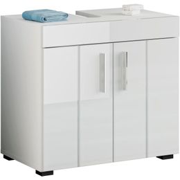 Welltime Waschbeckenunterschrank Triest Breite 60 cm, Badmöbel, Waschbeckenunterschrank, Badschrank, weiß