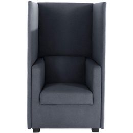 DOMO collection Sessel Kea, mit praktischem Sichtschutz, Breite 80 cm, blau|grau
