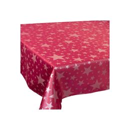 Delindo Lifestyle Tischdecke Christsterne (1-tlg), Jacquard mit Lurexsternen, rot