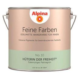 Alpina Wand- und Deckenfarbe Feine Farben No. 10 Hüterin der Freiheit®, Edelmütiges Patinagrün, edelmatt, 2,5 Liter, grün