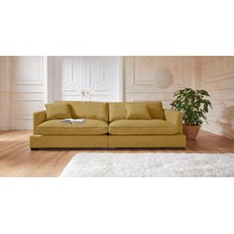 Guido Maria Kretschmer Home & Living Guido Maria Kretschmer Home&Living Big-Sofa Annera, weicher Sitzkomfort, mit extra tiefen Sitzflächen, Füllung mit Federn, gelb