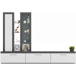 Inosign Wohnzimmer-Set Cano, (3-St), grau|weiß