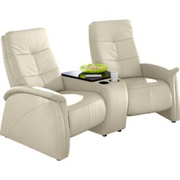 exxpo - sofa fashion 2-Sitzer Tivoli, mit Relaxfunktion, integrierter Tischablage und Stauraumfach, beige