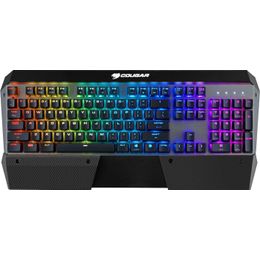 Cougar Attack X3 RGB Gaming-Tastatur (Cherry MX Rot), schwarz