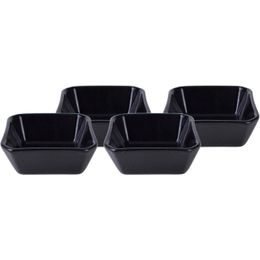 Creatable Servierschale Dip Bowl, Steinzeug, (Set, 4-tlg), Dipschale, Snackschale, Topaktueller „Streat Food“ Trend, schwarz