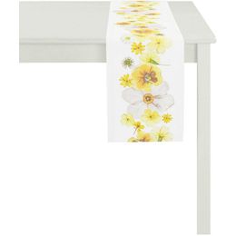 Apelt Tischband 2202 SPRINGTIME, Frühjahrsdeko, Frühling (1-tlg), gelb|weiß