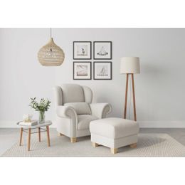 Home Affaire Ohrensessel Queenie Ohrenseesel (1-St), mit softem, weichem Sitzkomfort und zeitlosem Design, beige