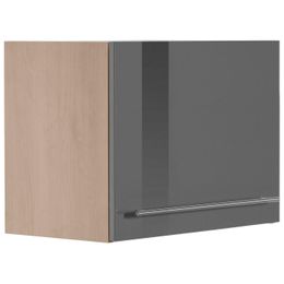 Optifit Klapphängeschrank Bern Breite 60 cm, 1 Klappe inkl. Dämpfer, mit Metallgriff, grau