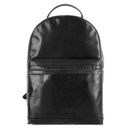 XZONE X-Zone Laptoprucksack, echt Leder, schwarz