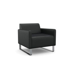 Machalke® Sessel single, Ledersessel mit Metallkufen, braun
