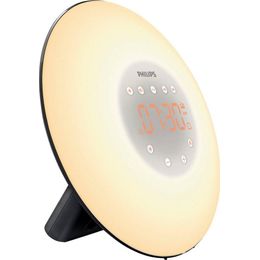Philips Tageslichtwecker Wake-up Light HF3506 mit 2 natürlichen Wecktönen, UKW-Radio und 10 Lichteinstellungen, schwarz