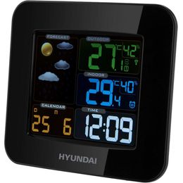 Hyundai Hyundai WS8446 Wetterstation (mit Außensensor), schwarz