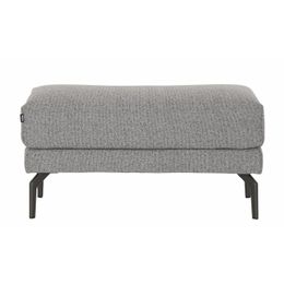 Hülsta Sofa hülsta sofa Hockerbank hs.450, Alugussfüße in umbragrau, grau|schwarz