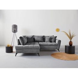 Inosign Ecksofa Lörby L-Form, Belastbarkeit bis 140kg pro Sitzplatz, auch mit Aqua clean-Bezug, grau