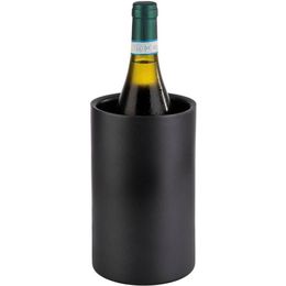 APS Wein- und Sektkühler, doppelwandig, Edelstahl, Höhe 20 cm, schwarz