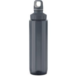 Emsa Trinkflasche N30323 Drink2Go Tritan Eco, Schraubverschluss, nachhaltig aus recyceltem Kunststoff, dicht, 700 ml, grau