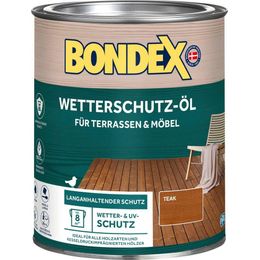 BONDEX Holzöl Wetterschutz-Öl, Semi transparent, braun