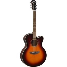 Yamaha E-Gitarre E-Akustikgitarre CPX600OVS, Old Violin Sunburst, braun