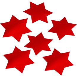 Platzset, Schneider, (Set, 6-St), sternförmig, Ø ca. 45 cm, rot