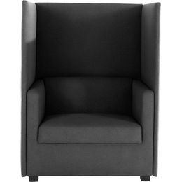 DOMO collection Sessel Kea, mit praktischem Sichtschutz, Breite 100 cm, grau