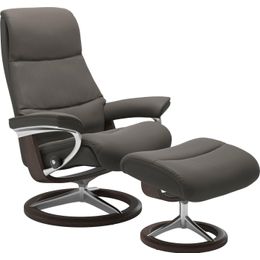 stressless® Relaxsessel View, mit Signature Base, Größe S,Gestell Wenge, grau