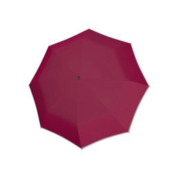 Doppler® Taschenregenschirm Mini Light up uni, Pink, mit reflektierenden Elementen am Schirmdach, rosa