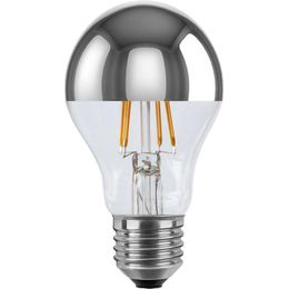 Segula LED-Leuchtmittel LED Glühlampe Spiegelkopf, E27, Warmweiß, dimmbar, E27, Glühlampe Spiegelkopf silber, 2700K, silberfarben