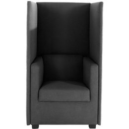 DOMO collection Sessel Kea, mit praktischem Sichtschutz, Breite 80 cm, grau