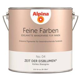 Alpina Wand- und Deckenfarbe Feine Farben No. 04 Zeit der Eisblumen®, Kühles Blassgrau, edelmatt, 2,5 Liter, grau