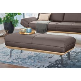 Hülsta Sofa hülsta sofa Hocker hs.420, in 2 Bezugsqualitäten, Holzrahmen in Eiche Natur oder Nussbaum, beige|grau