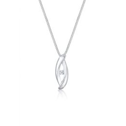 Elli DIAMONDS Collierkettchen Infinity Klassik Diamant (0.03 ct) 925 Silber, silberfarben