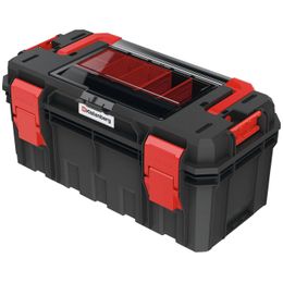 Prosperplast Werkzeugbox X BLOCK ALU LOG, 55 x 28 x 26,4 cm, rot|schwarz