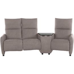 exxpo - sofa fashion 3-Sitzer, Inklusive Relaxfunktion und Ablagefach, braun