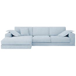 3C Candy Ecksofa Asbury L-Form, mit abnehmbarer Husse, blau