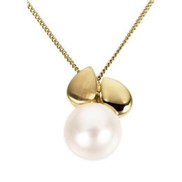 Firetti Perlenanhänger Schmuck Geschenk Gold 333 Halsschmuck Anhänger für Halskette Perle, mit Süßwasserzuchtperle, gelb|goldfarben|weiß